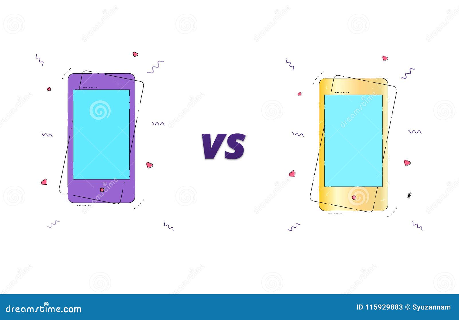 Versus Card. VS Horizontal Banner. Vector Illustration. | CartoonDealer ...