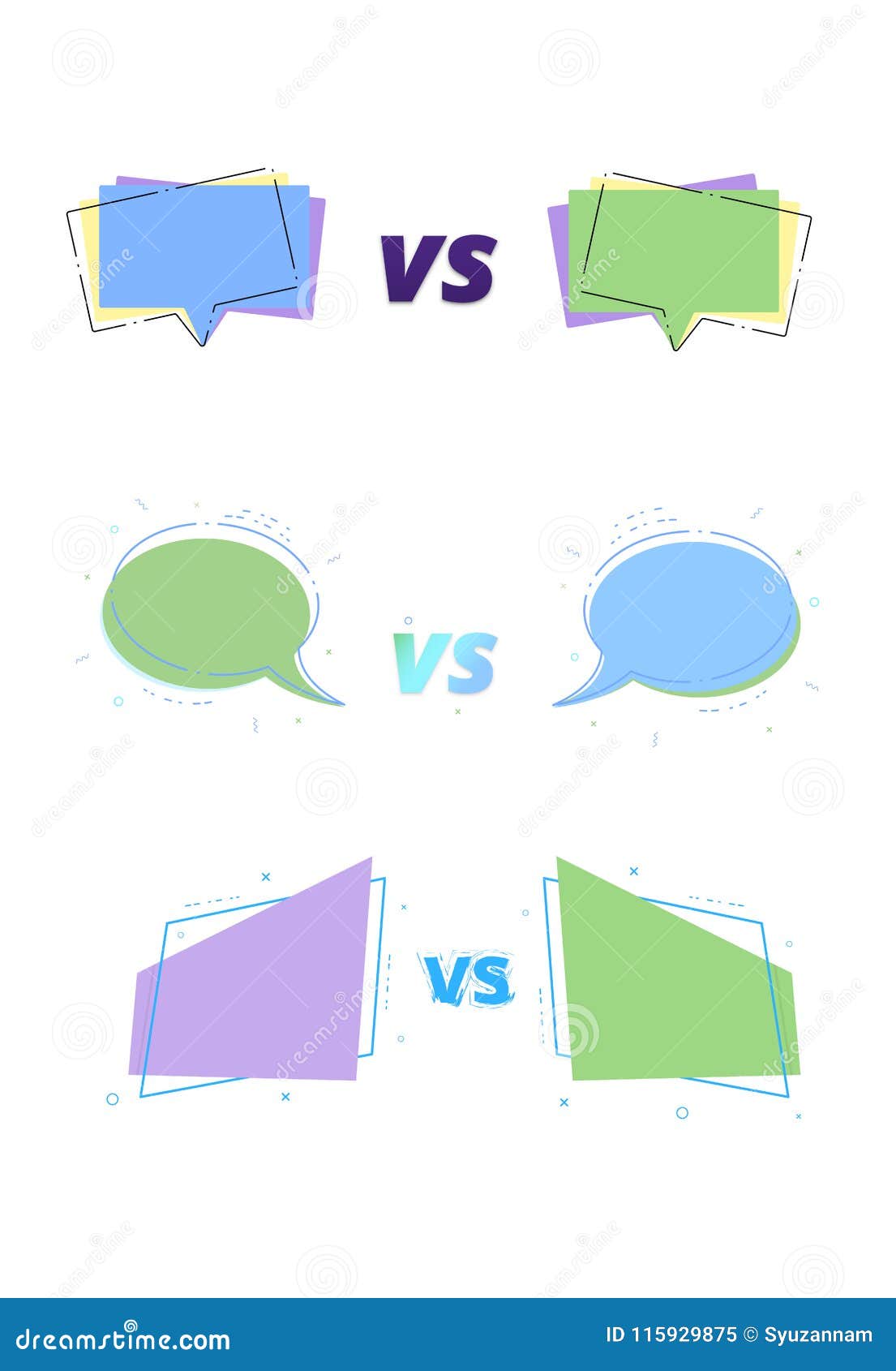 Versus Screen Templates. Vector Illustration. Stock Vector ...