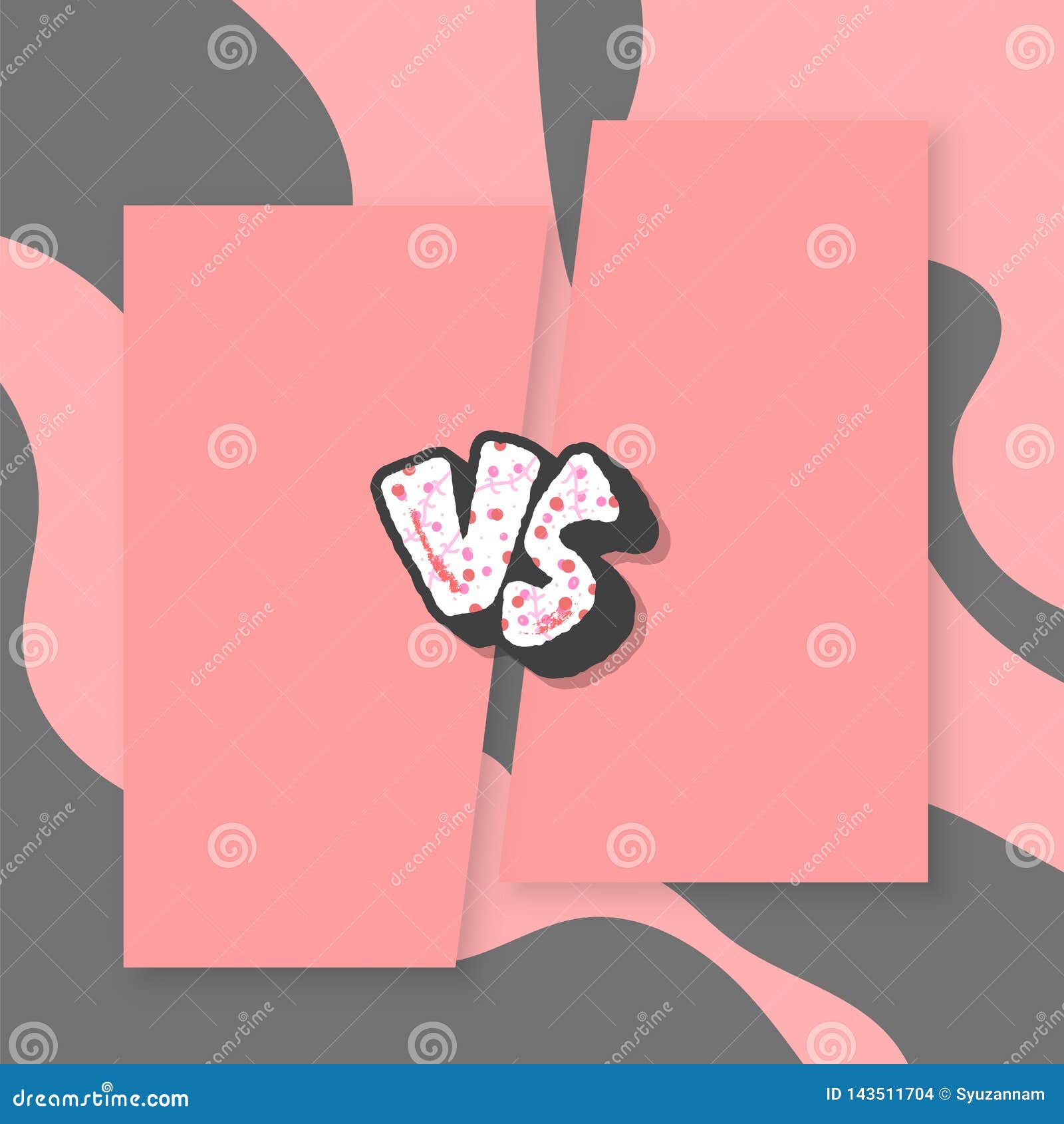Versus Screen Vector Illustration. Vs Card. Stock Vector - Illustration ...