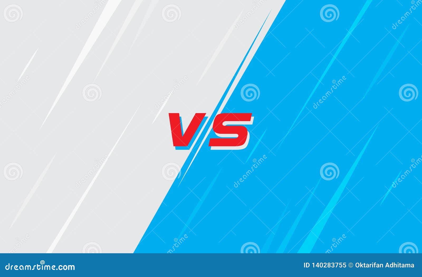 Versus Screen White and Light Blue Stock Vector - Illustration of line ...