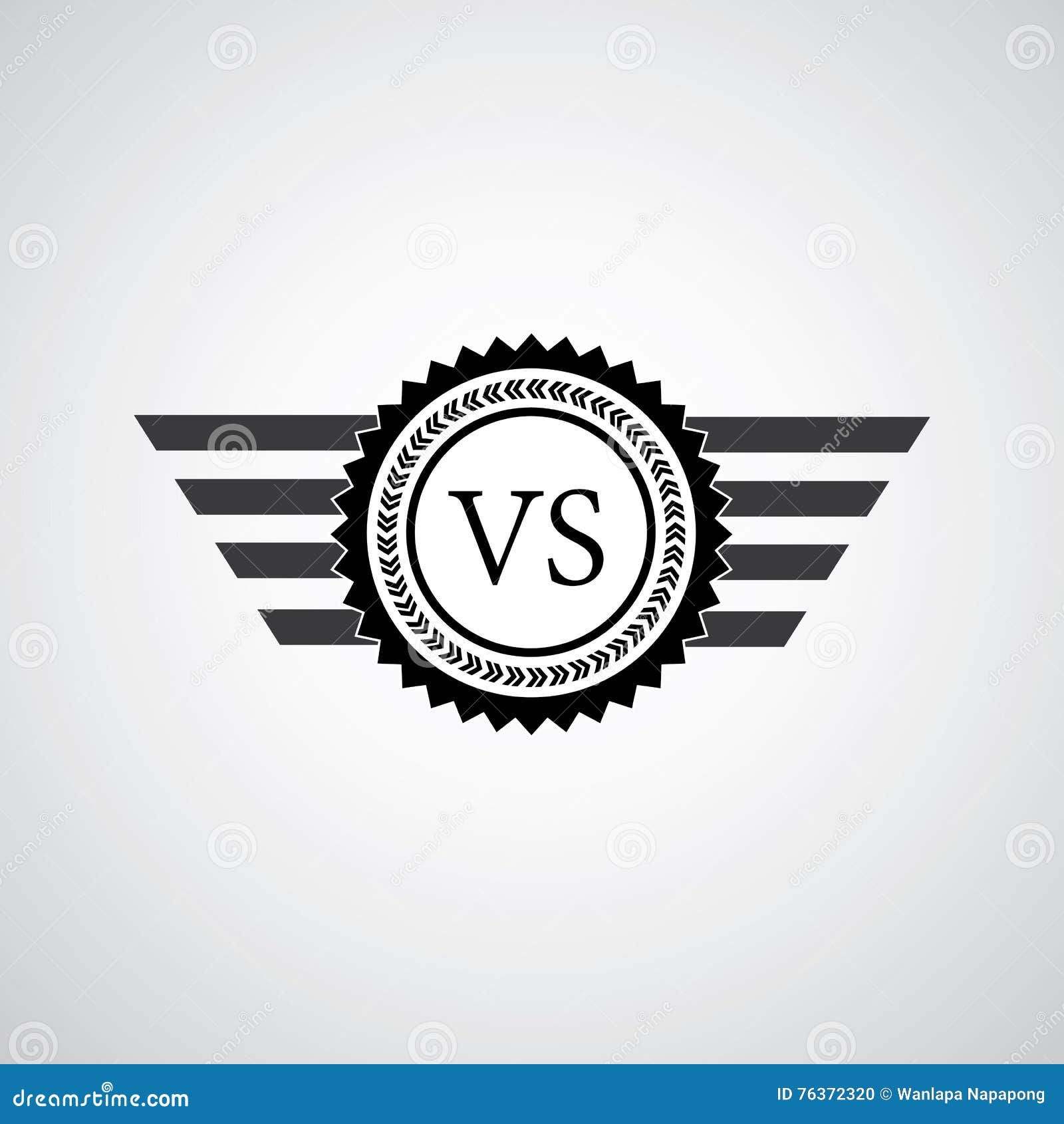 Versus Sign for Battle Concept Stock Vector - Illustration of label ...