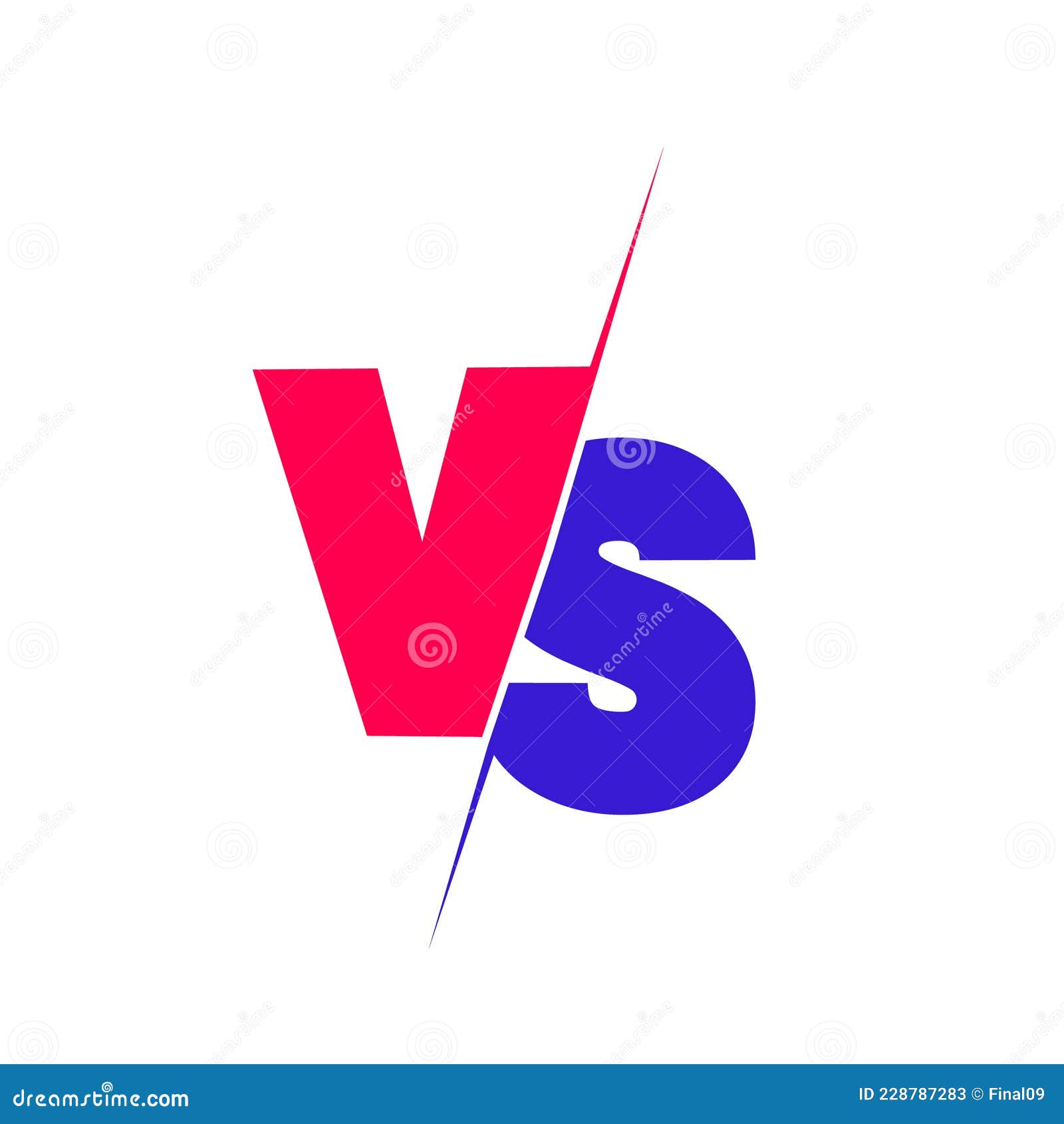 Versus Sign. Red and Blue Symbol Stock Vector - Illustration of ...