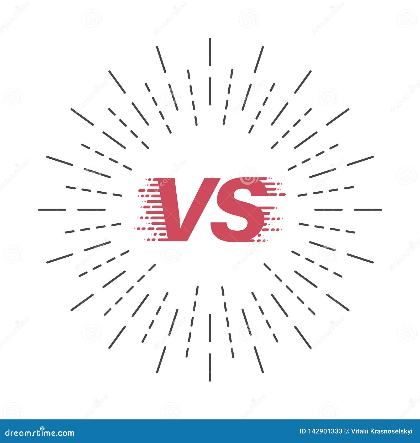 Versus Style Illustration. VS Symbol with Sunburst. Battle Headline ...