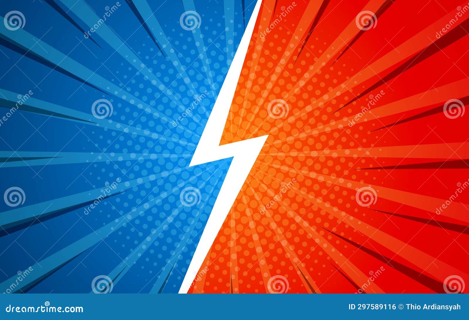 Versus Symbol In Comic Background For Duels. Vector Illustration ...