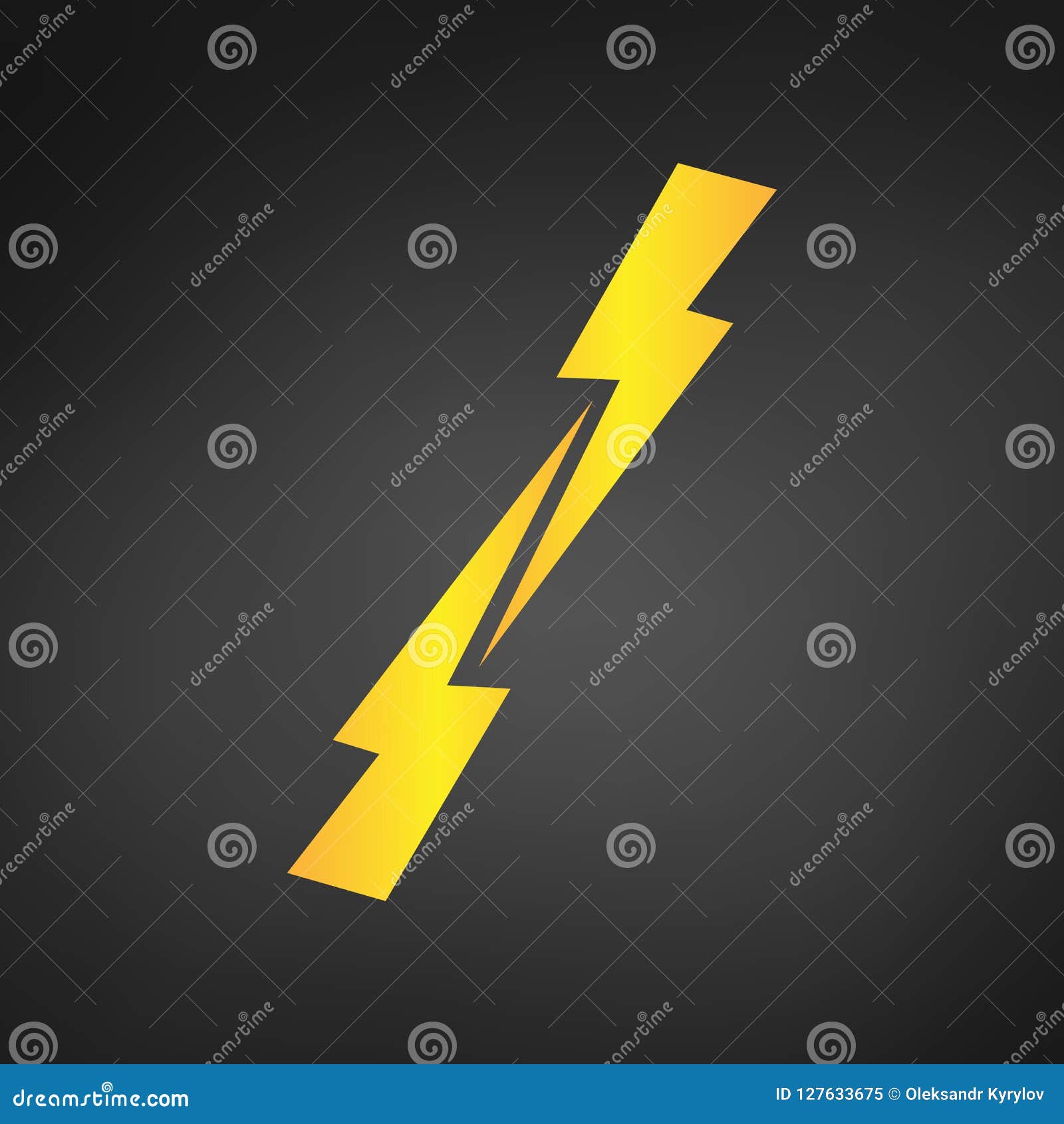 Versus Symbol. Glowing Lightning. Two Opposite Lightnings. Vector ...