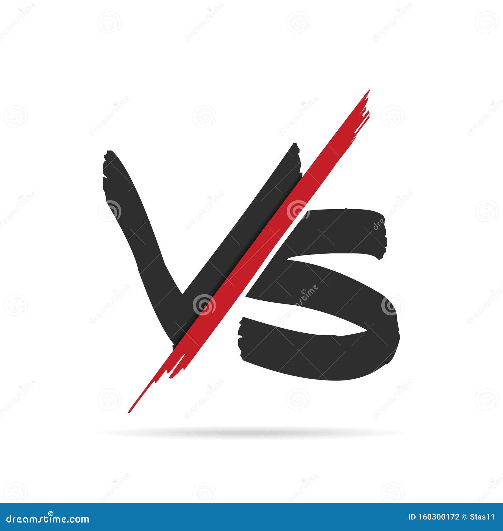 Versus Symbol Icon with Shadow. Vector Illustration Stock Vector ...