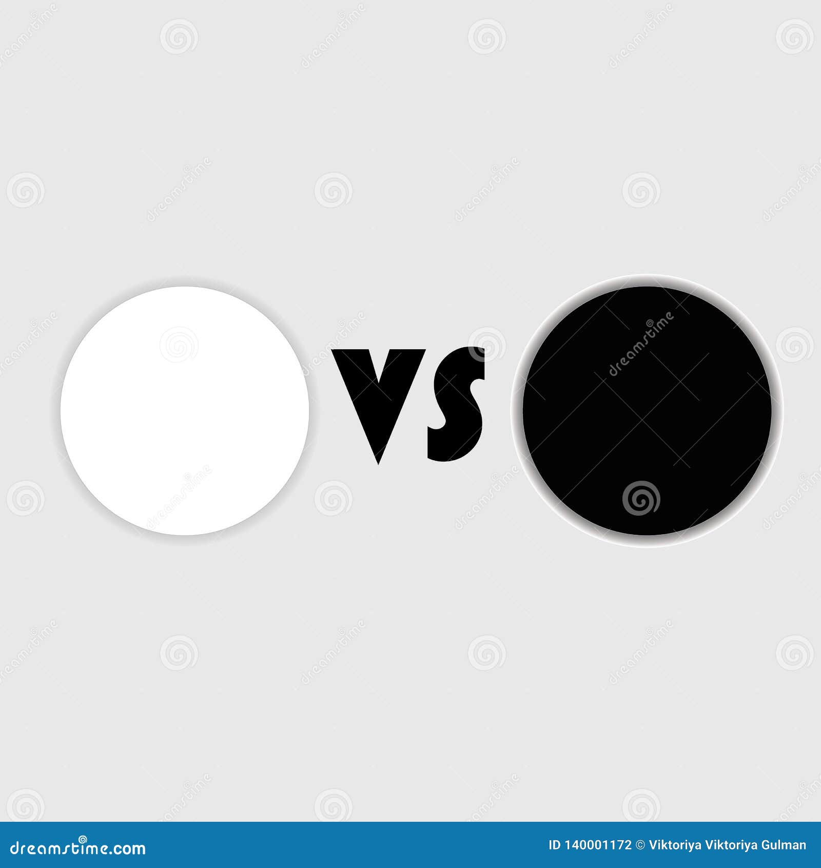 Versus Template with Round Badges for Text. VS Screen with Empty Space ...