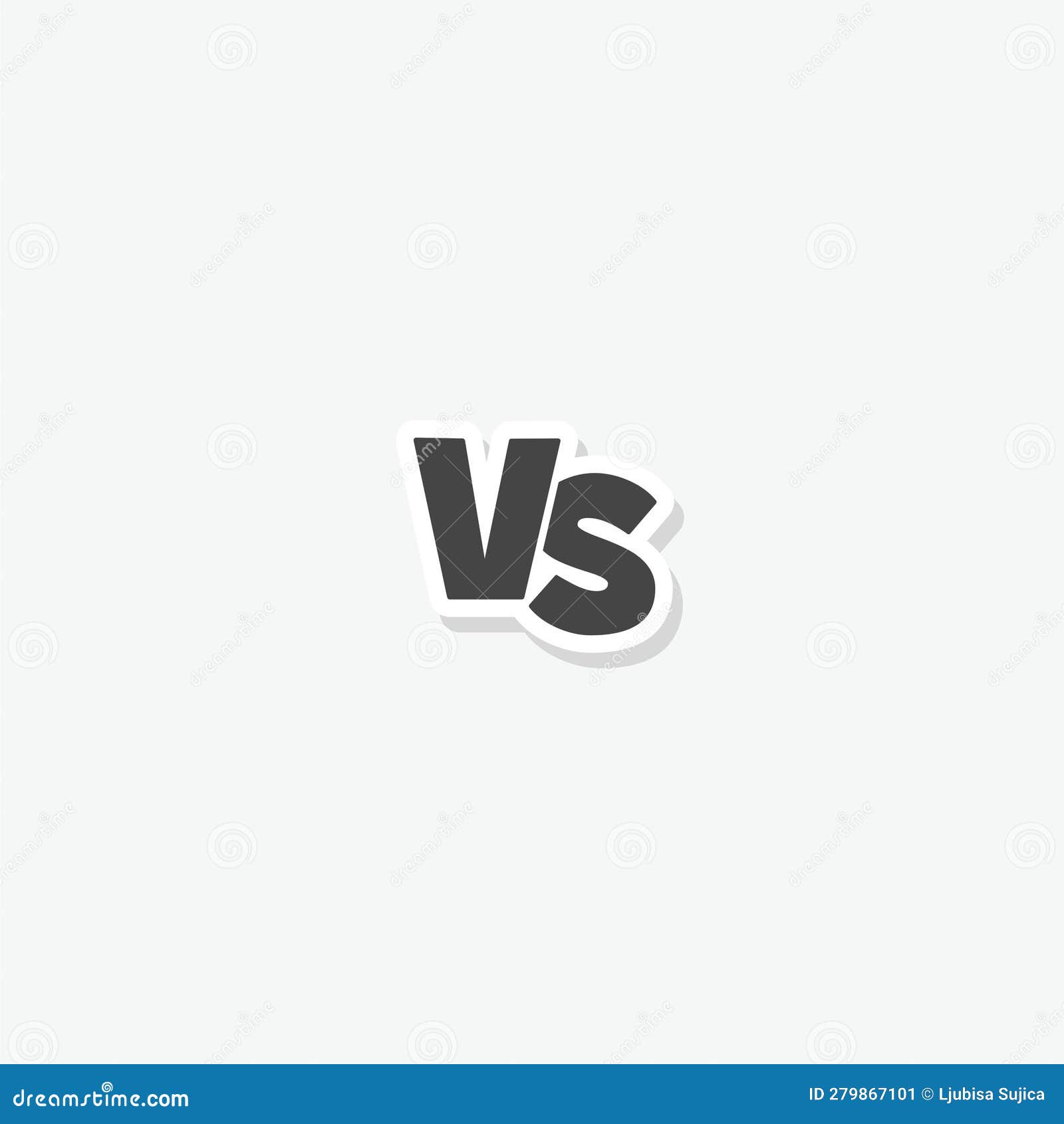 Versus Text or Vs Letter Sticker Design Stock Vector - Illustration of ...