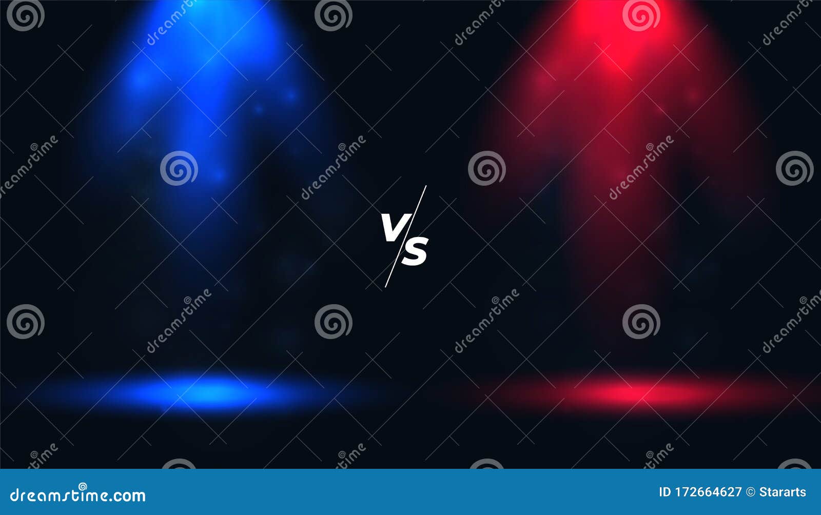 Versus Vs Background with Blue and Red Spotlights Stock Vector ...