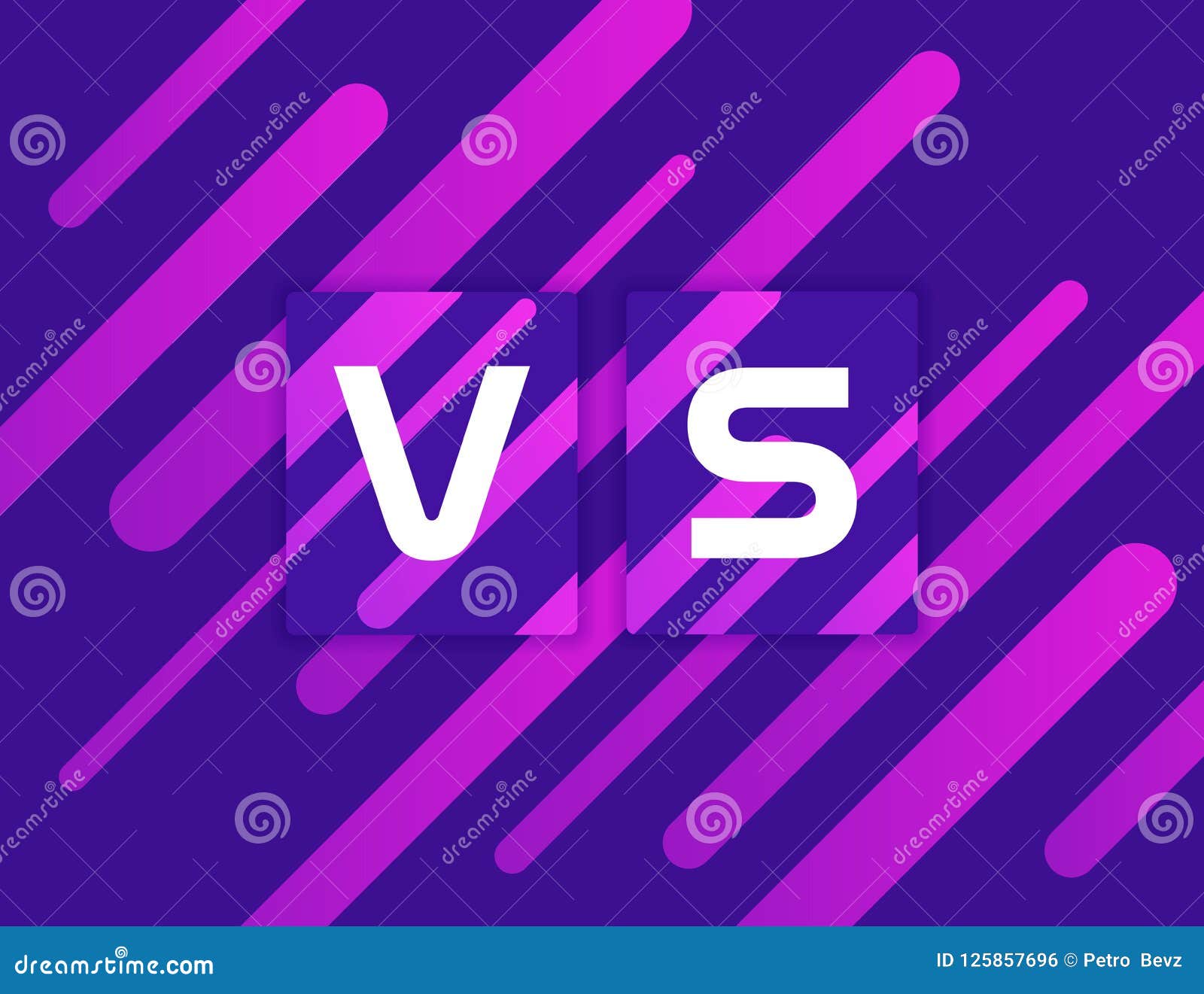 Versus VS on Colorful Geometric Background. Dynamic Shapes Composition ...