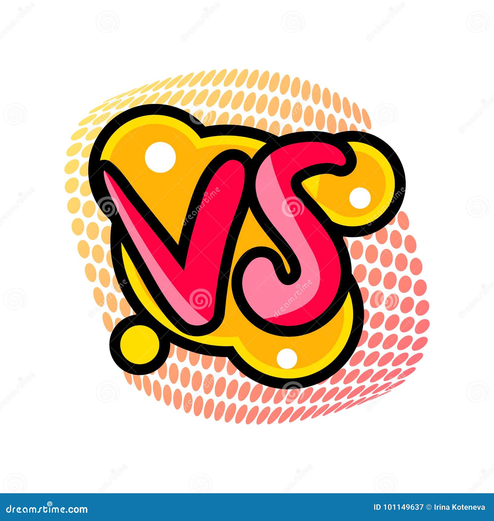Versus or Vs Confrontation Label Stock Vector - Illustration of ...