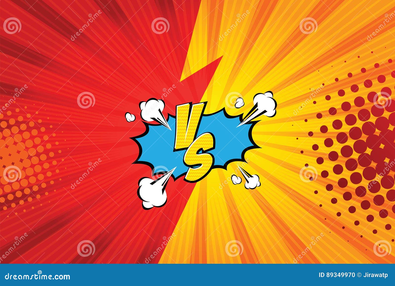 Versus. Vs. Fight Backgrounds Comics Style Design. Vector Illustration ...