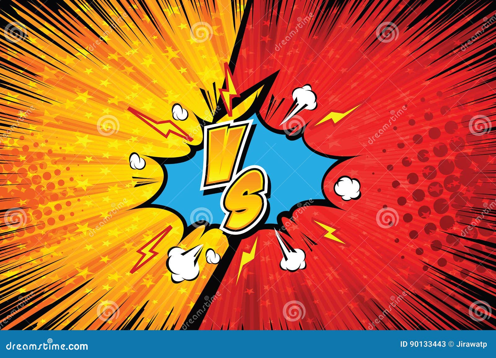 Versus. Vs. Fight Backgrounds Comics Style Design. Vector Illustration ...