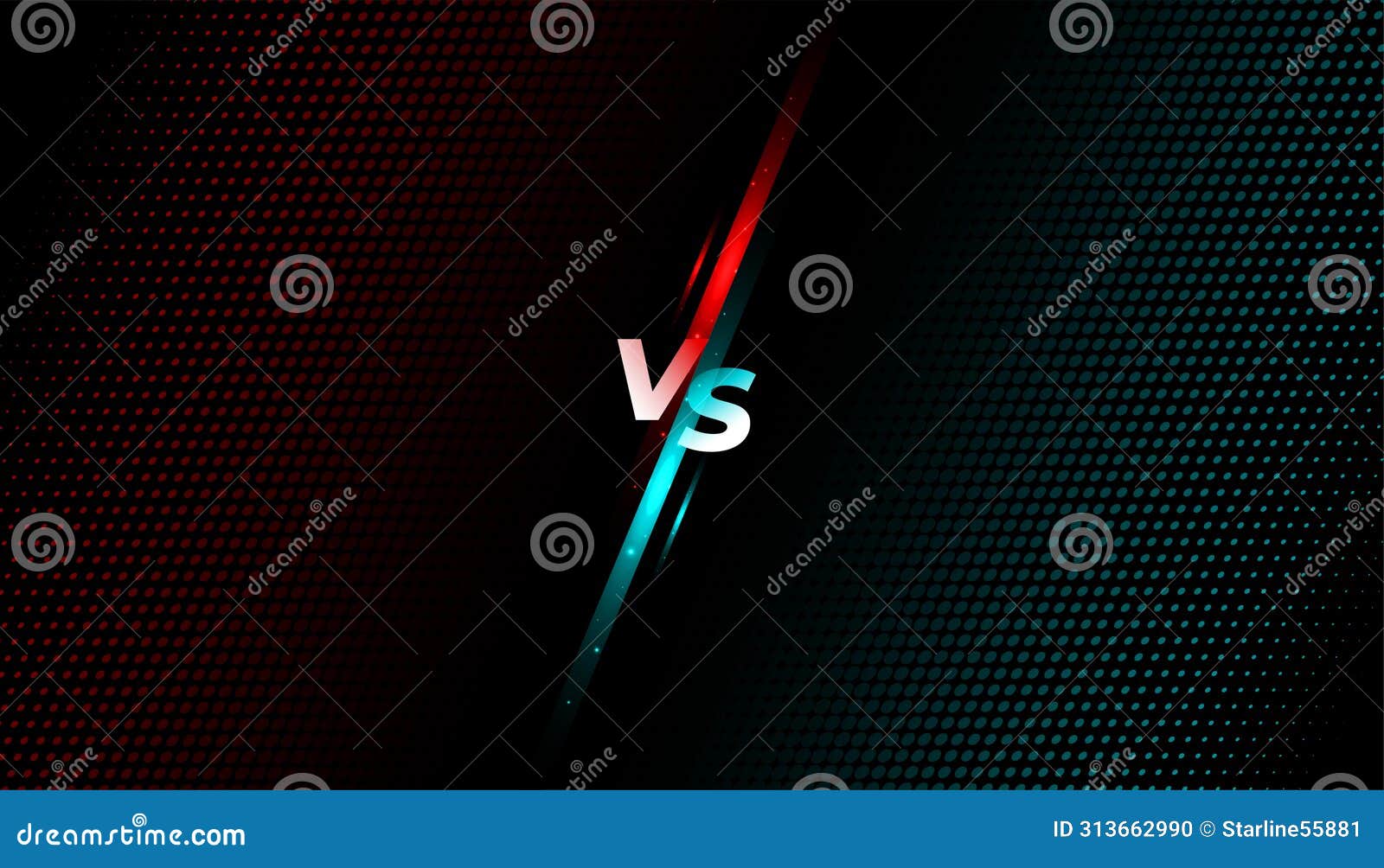 Versus Vs Fight Battle Screen Banner Stock Vector - Illustration of ...