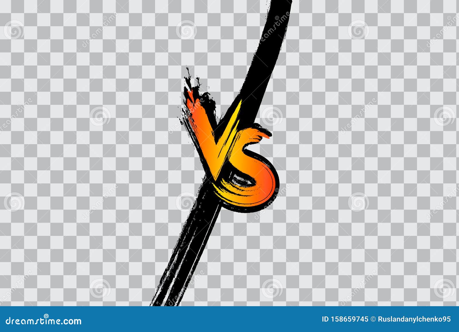 VS Letters On Lightning Background. Versus Logo. Vector Illustration ...