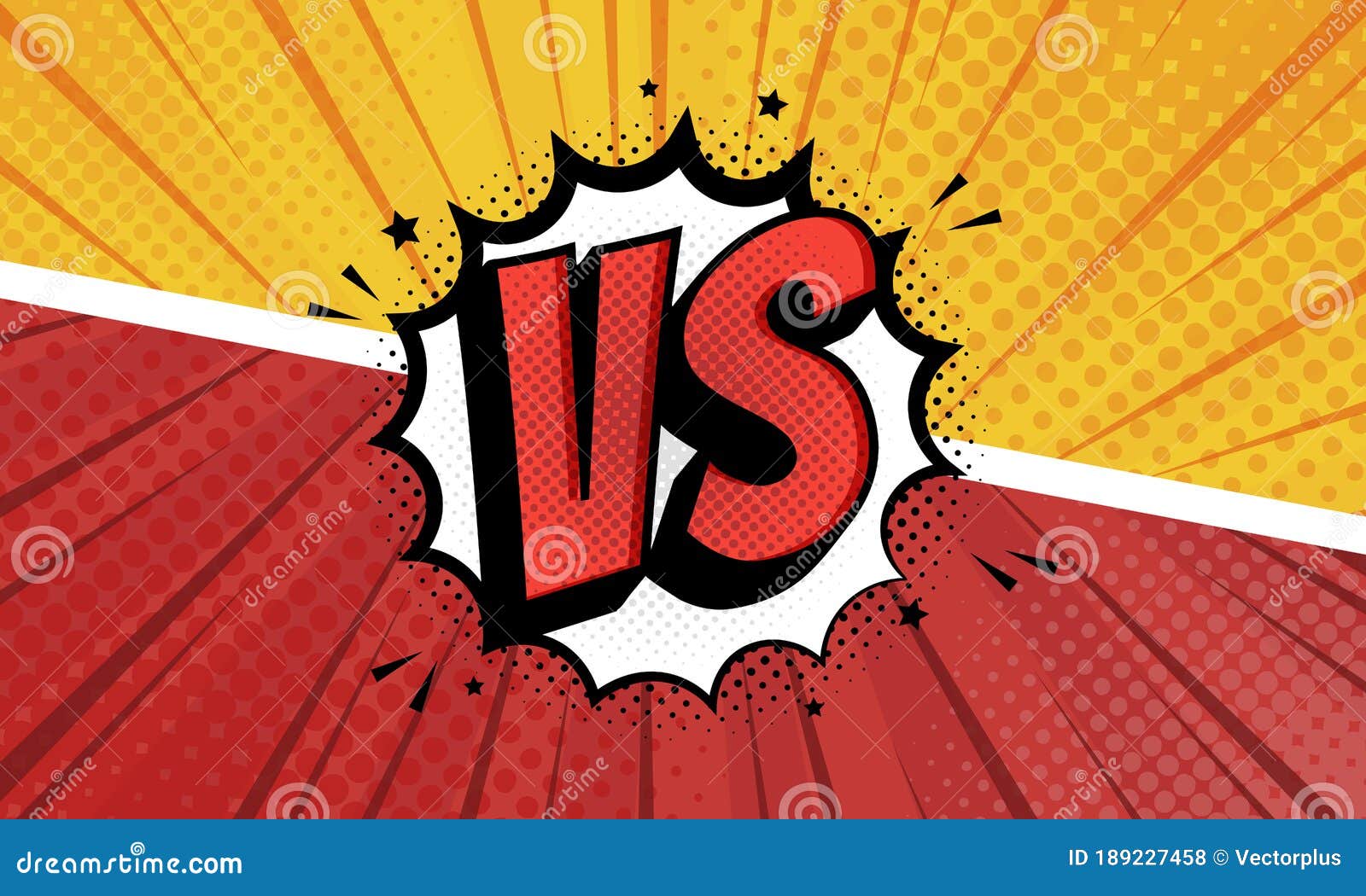 Comics Lightning Background. Pop Art Versus Arrow, Hero Battle ...