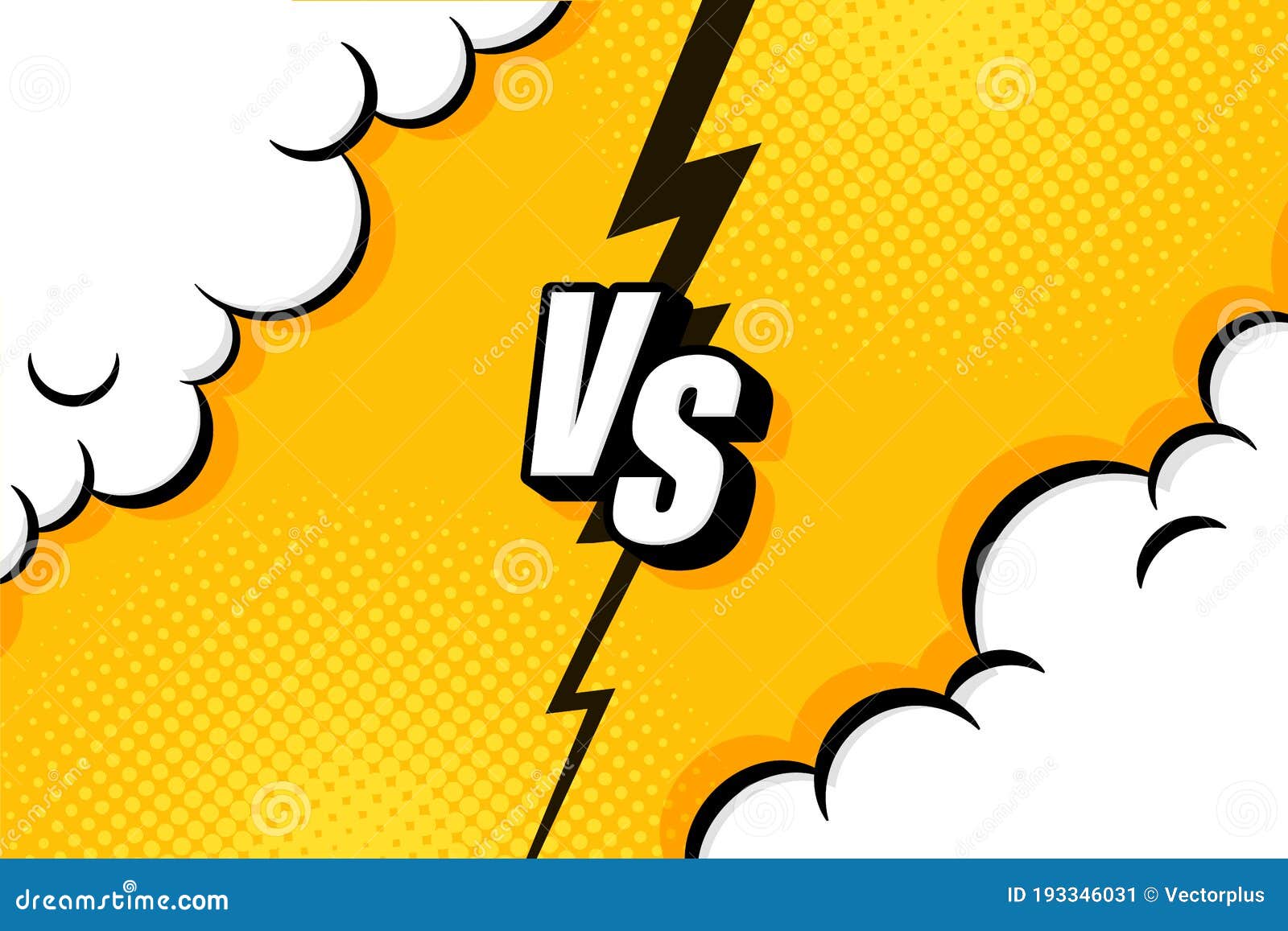 Comics Lightning Background. Pop Art Versus Arrow, Hero Battle ...