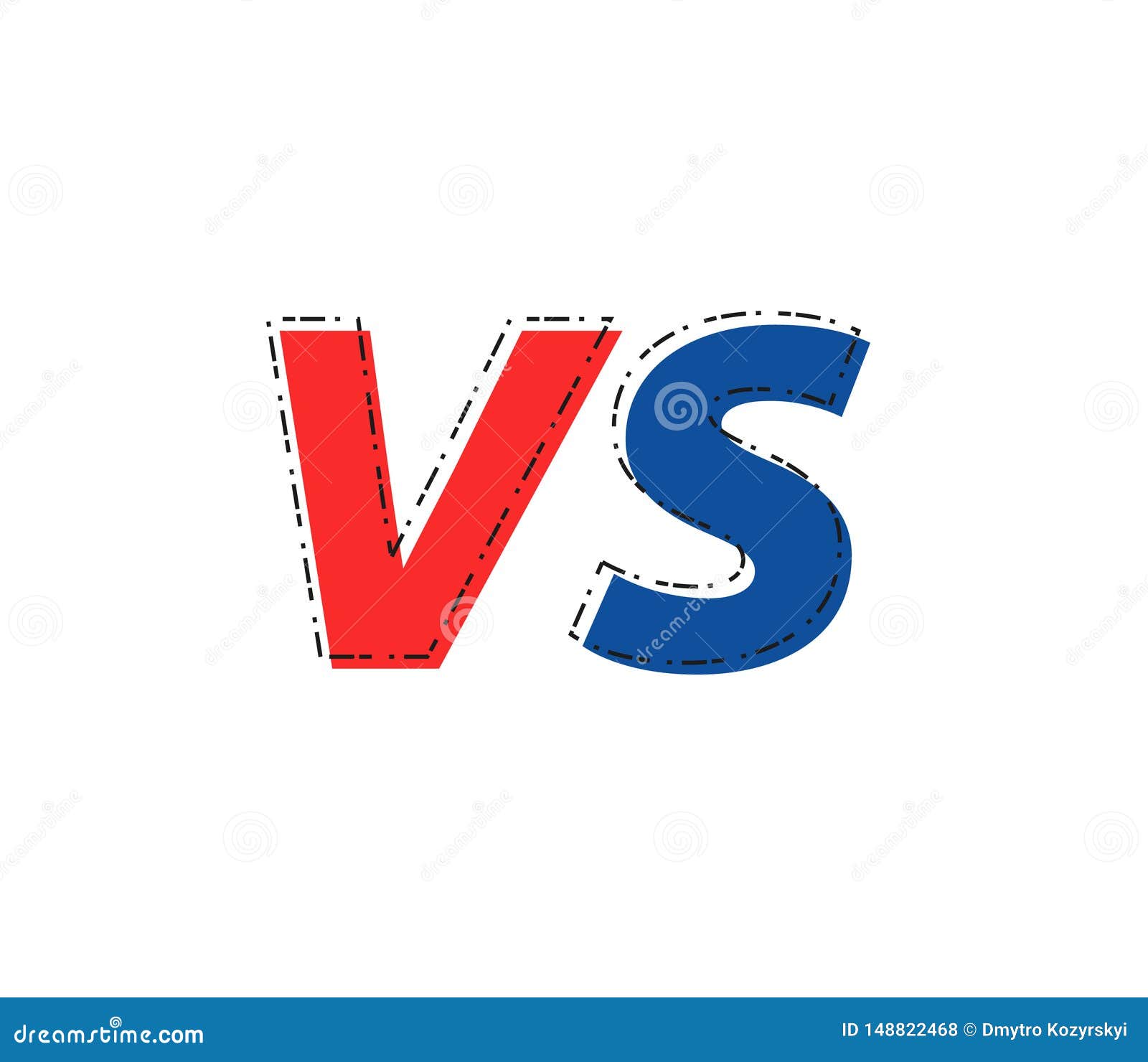 Versus VS Letters Fight. Versus Text Brush Painting Letters Stock ...