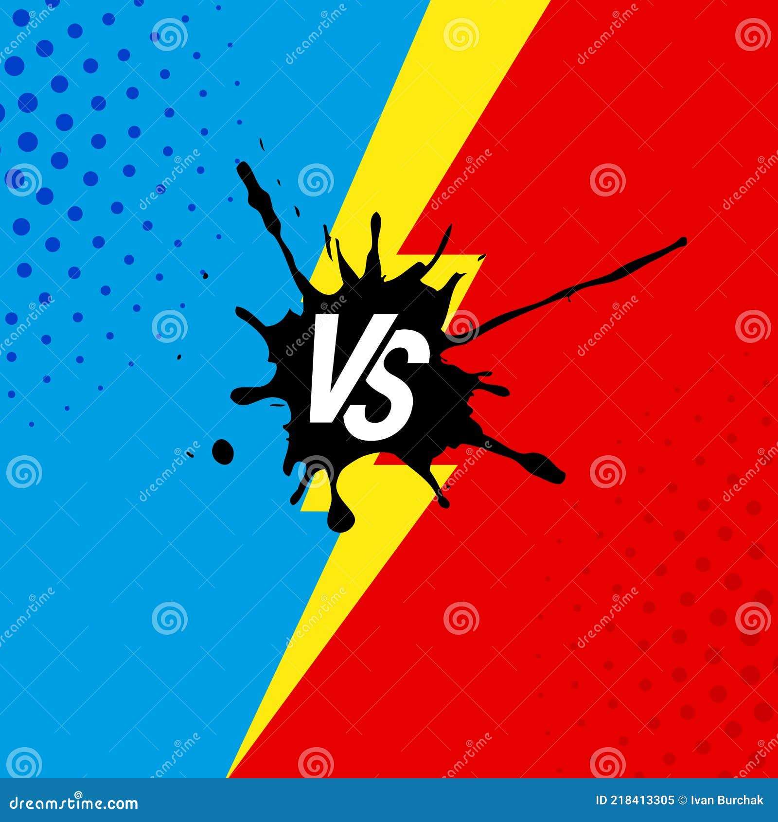 Versus VS Lightning Symbol Template. Vector Illustration Stock Vector ...