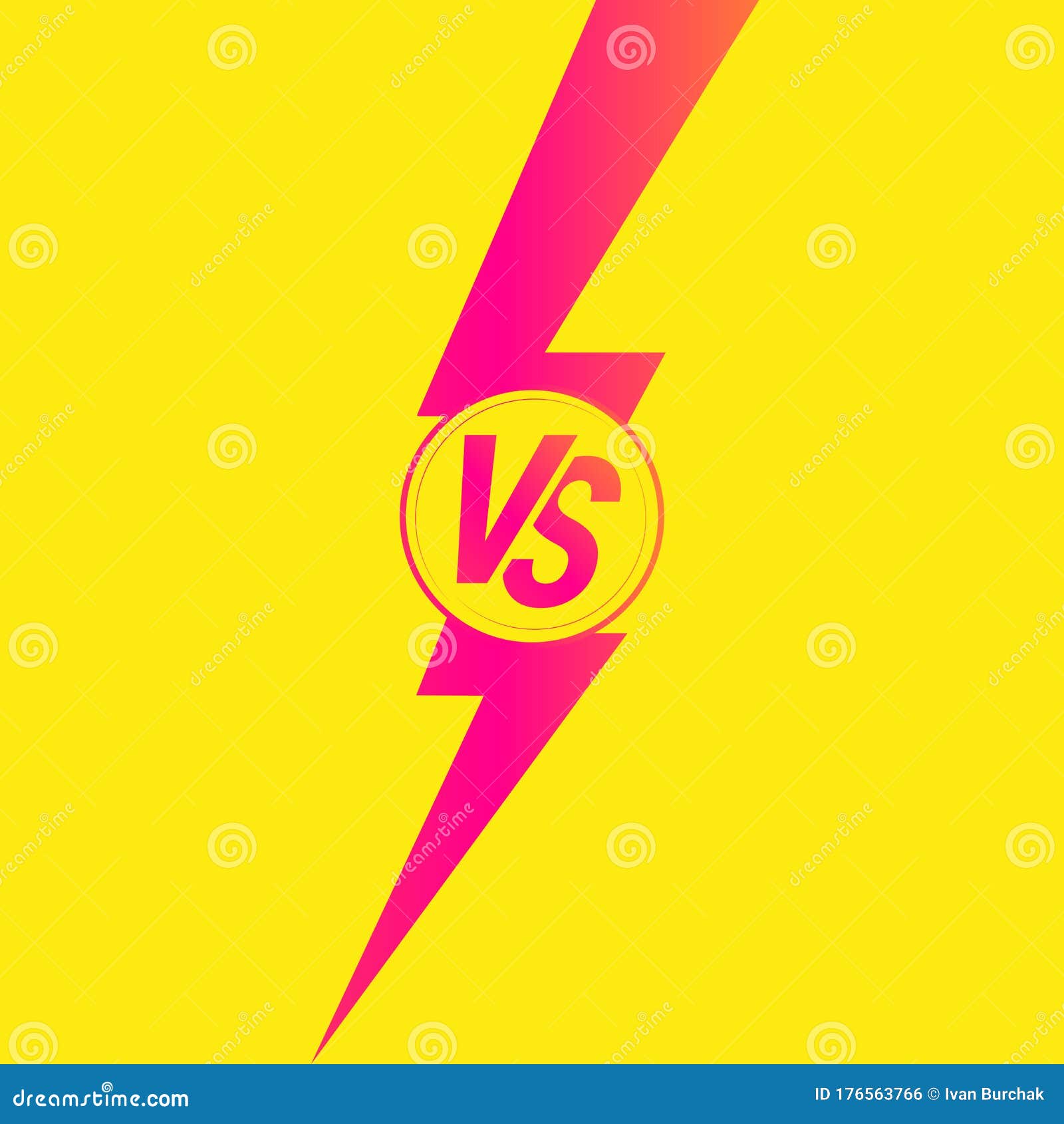 Versus VS Lightning Symbol Template. Vector Illustration Stock Vector ...