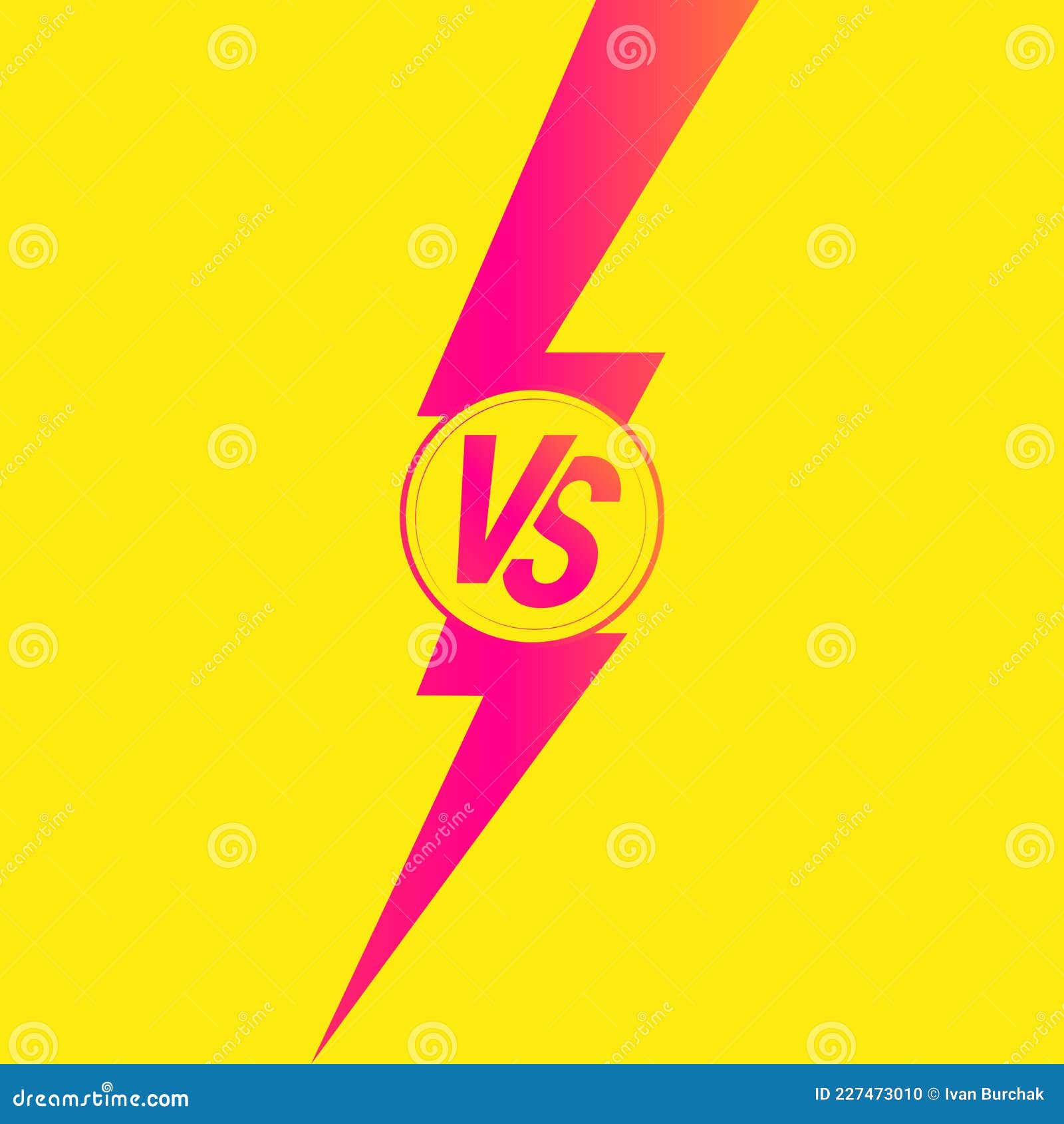 Versus VS Lightning Symbol Template. Vector Illustration Stock Vector ...