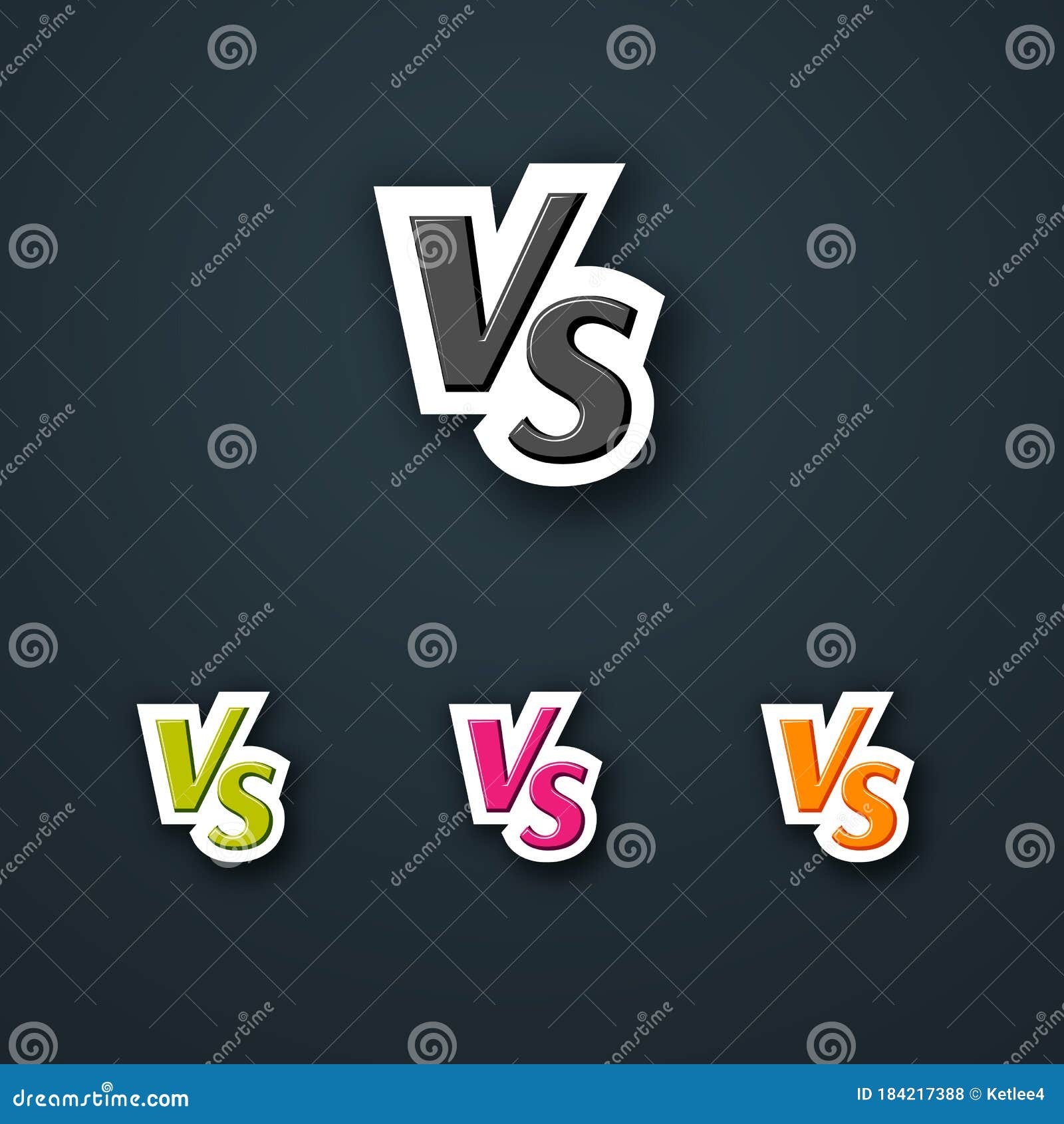 Versus VS Logo Icon Letter Bright Vs On A Dark Background Set Template ... Versus VS Logo Icon Letter Bright Vs On A Dark Background Set Template ...