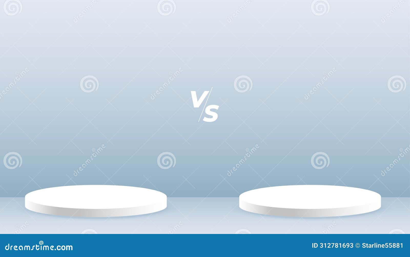 Versus Vs Product Comparison Banner with 3d Podium Platform Stock ...