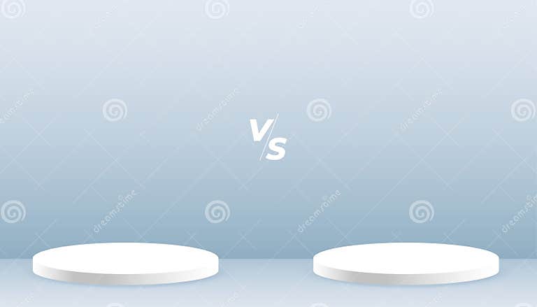 Versus Vs Product Comparison Banner with 3d Podium Platform Stock ...