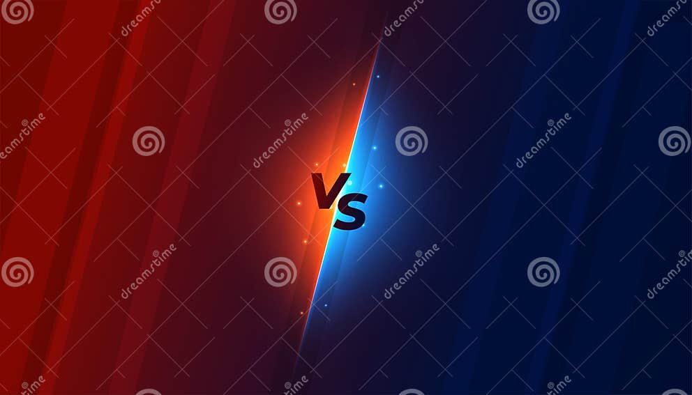 Versus Vs Screen Background in Shiny Style Design Stock Vector ...