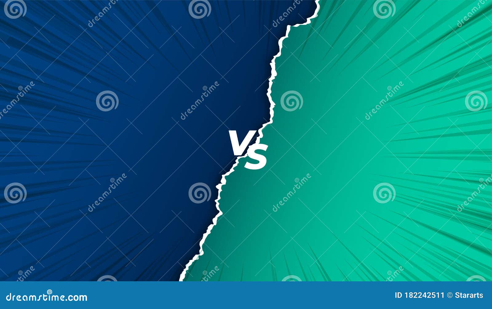 Versus Vs Screen Background in Torn Paper Style Stock Vector ...