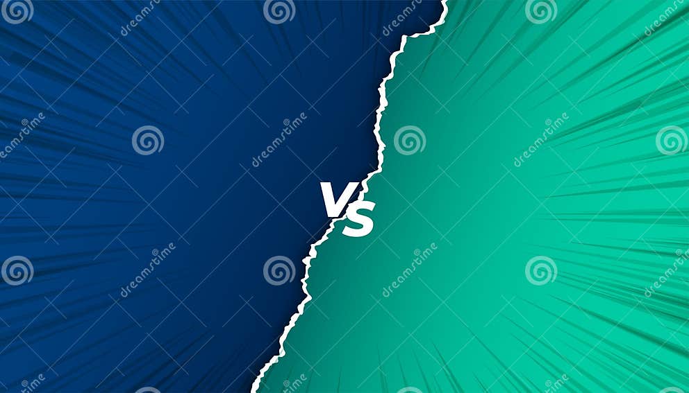 Versus Vs Screen Background in Torn Paper Style Stock Vector ...