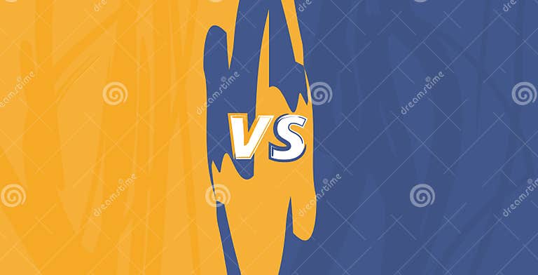 Versus. Vs Screen Template with Divider Stock Illustration ...