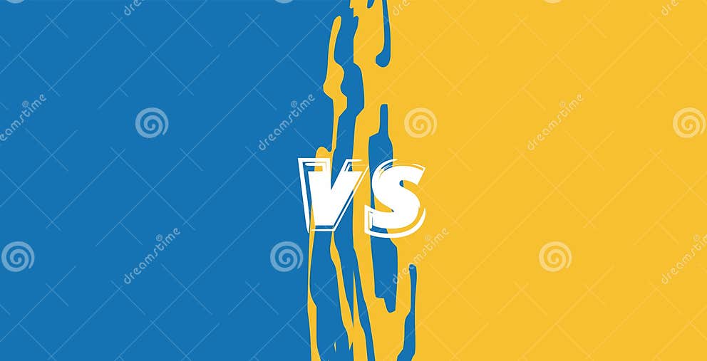 Versus. Vs Screen Template with Divider Stock Illustration ...