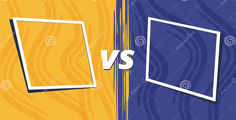 Versus. Vs Screen Template with Divider Stock Vector - Illustration of ...
