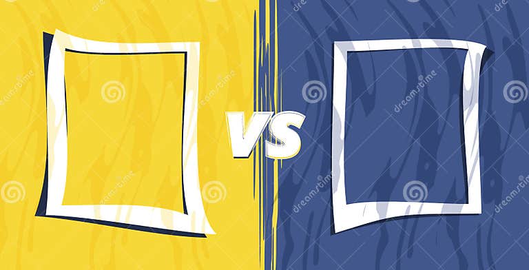 Versus. Vs Screen Template with Divider Stock Vector - Illustration of ...
