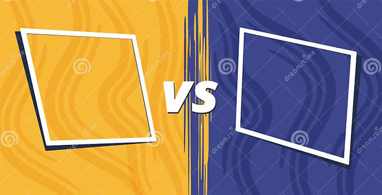 Versus. Vs Screen Template with Divider Stock Vector - Illustration of ...