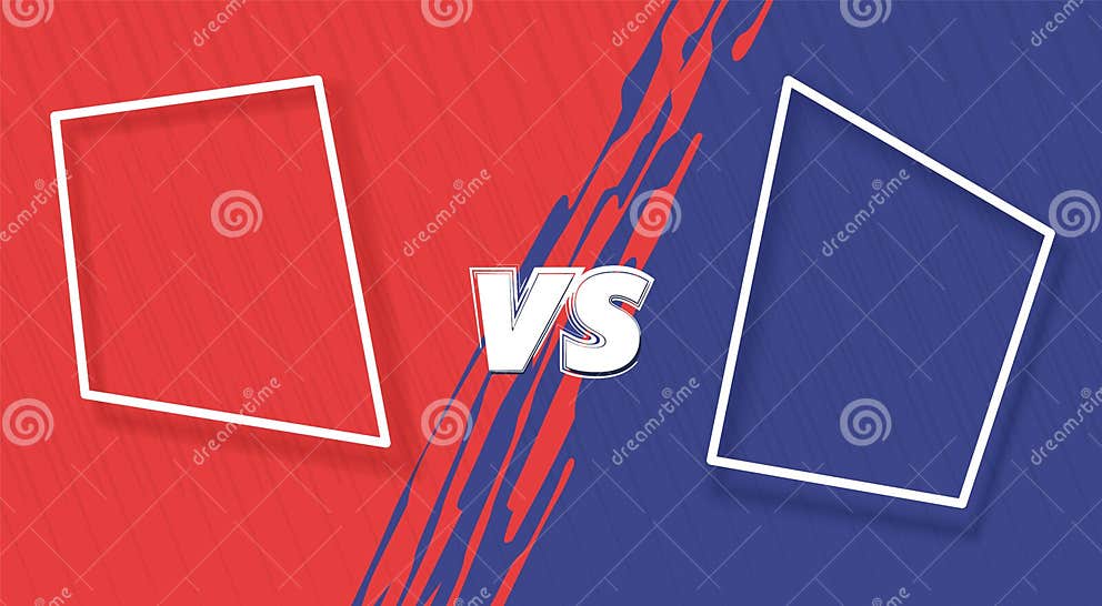 Versus. Vs Screen Template with Divider Stock Vector - Illustration of ...