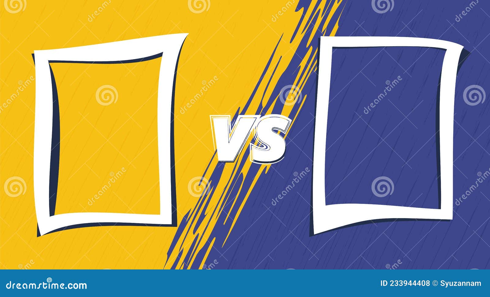 Versus. Vs Screen Template with Divider Stock Vector - Illustration of ...