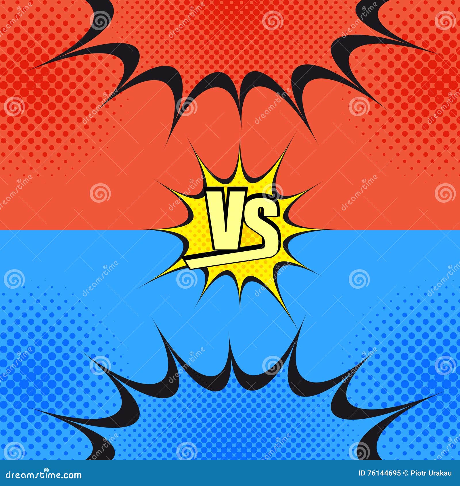 Comic Fight Horizontal Background Vector Illustration | CartoonDealer ...
