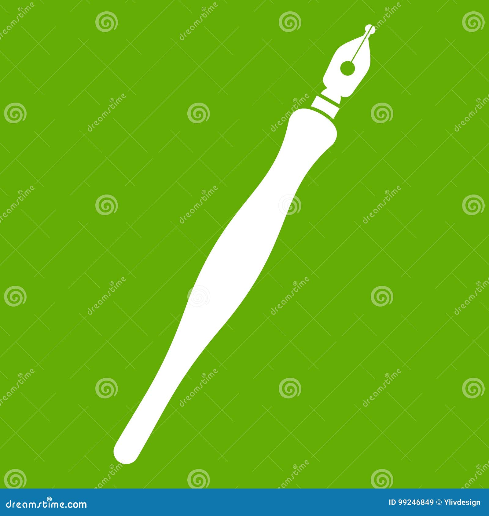 Vert D'icône De Stylo-plume Illustration de Vecteur - Illustration du ...