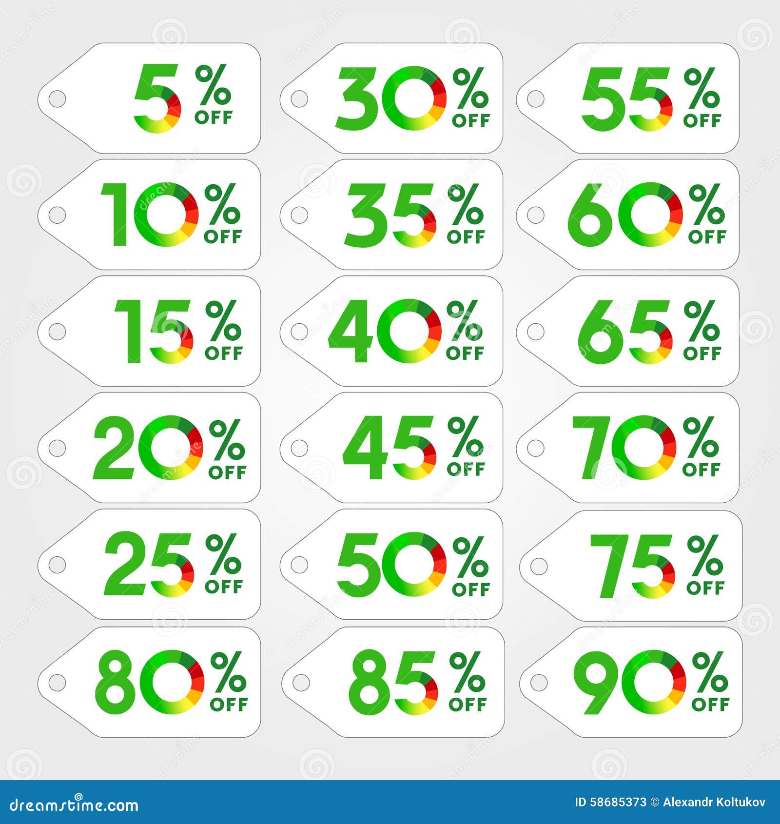 Vert de logo de remise illustration de vecteur. Illustration du ...