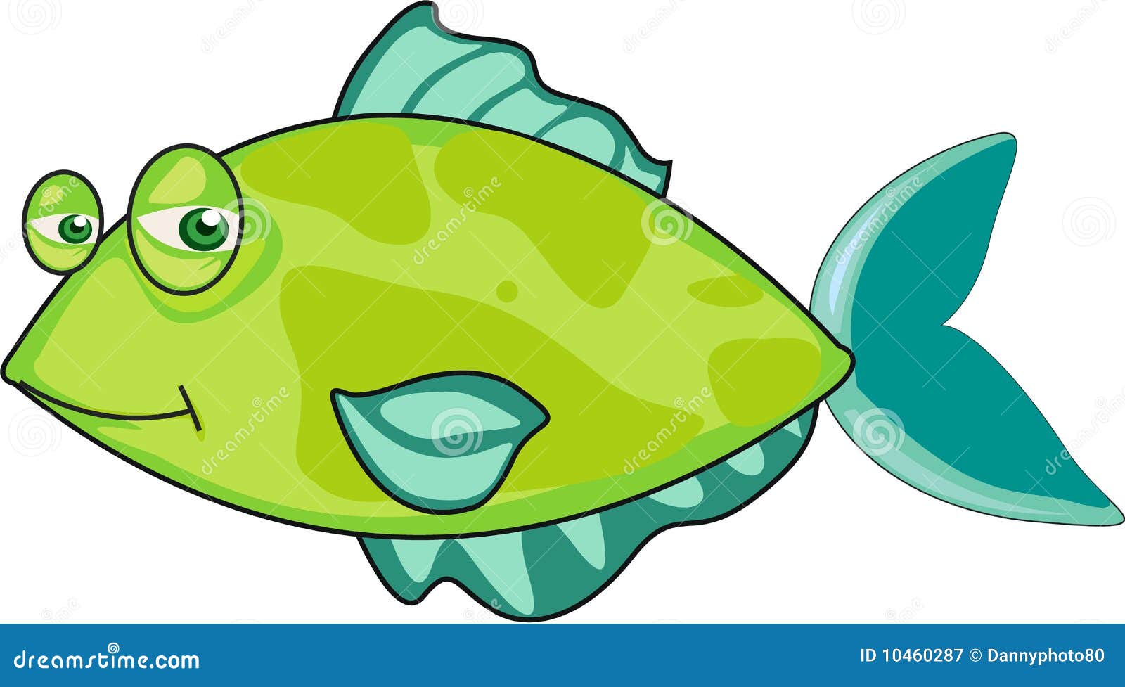 Vert de poissons illustration de vecteur. Illustration du durée - 10460287