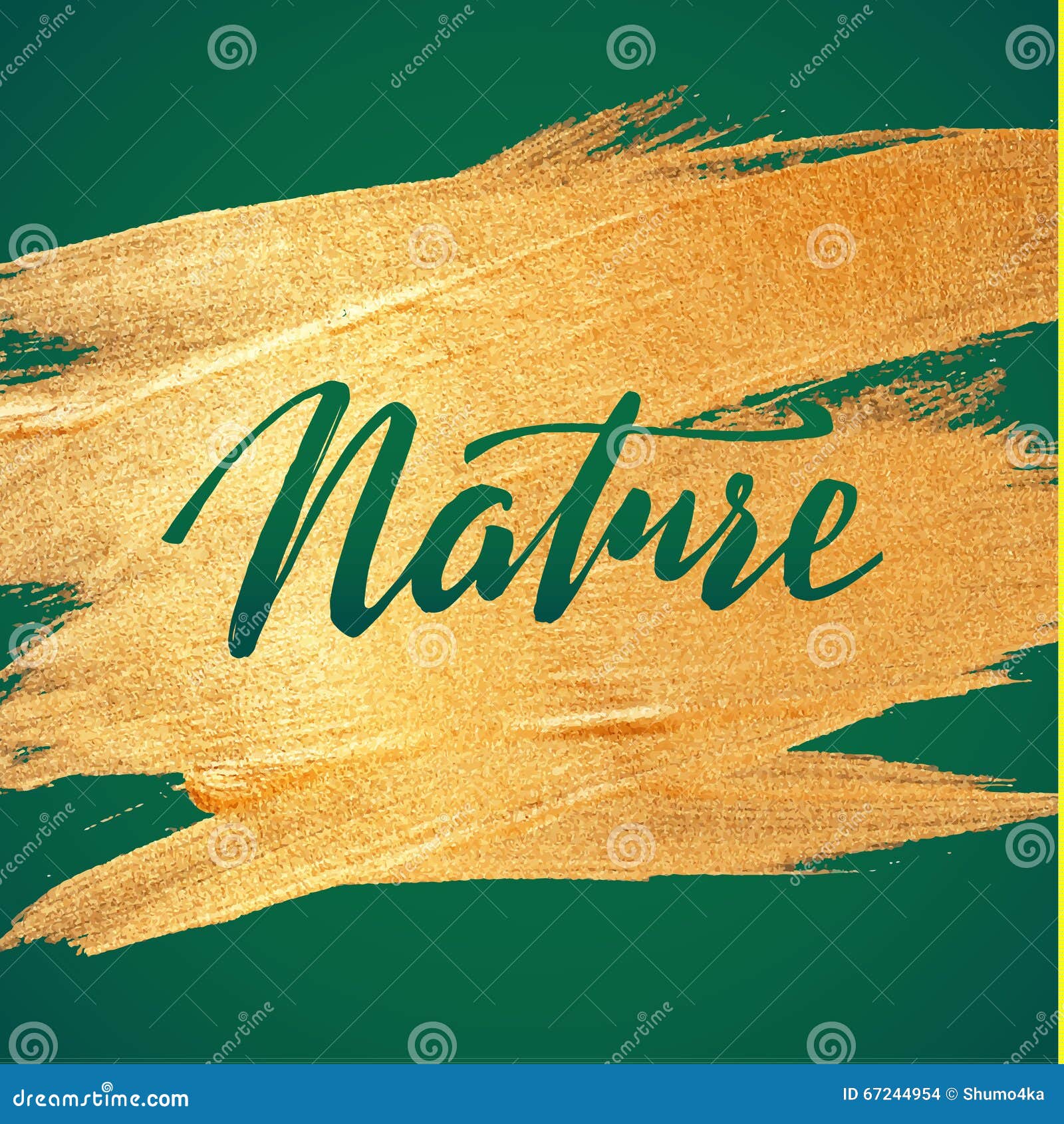 Vert Et Affiche De Calligraphie D'or Illustration de Vecteur ...