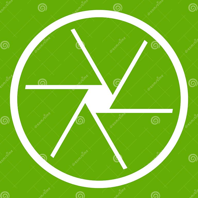 Vert objectif rond d'icône illustration de vecteur. Illustration du photographie - 110411126