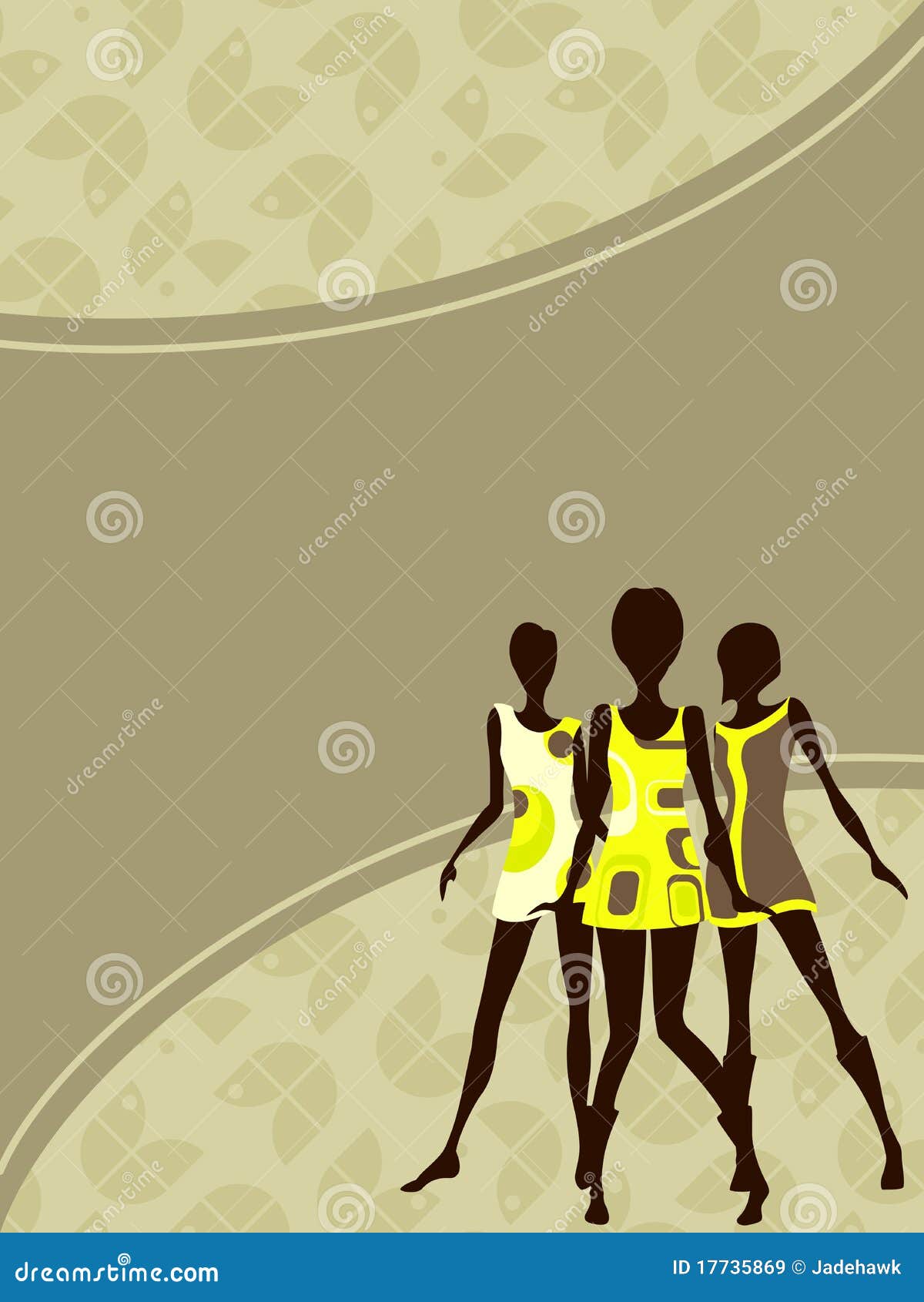 Vertical 1960 S Retro Banner in Light Colors Stock Vector ...