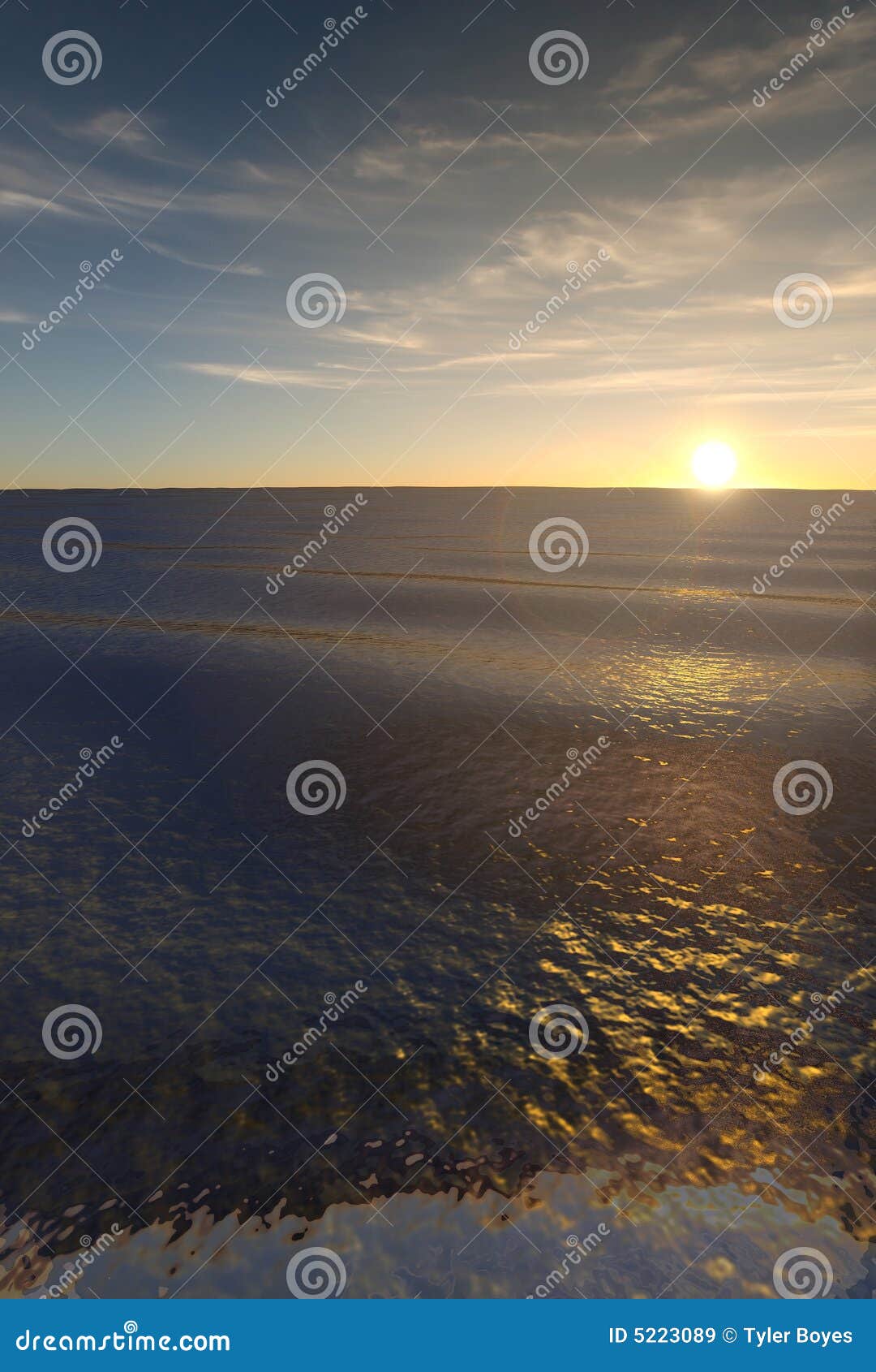 Vertical 3d sunset stock illustration. Illustration of color - 5223089