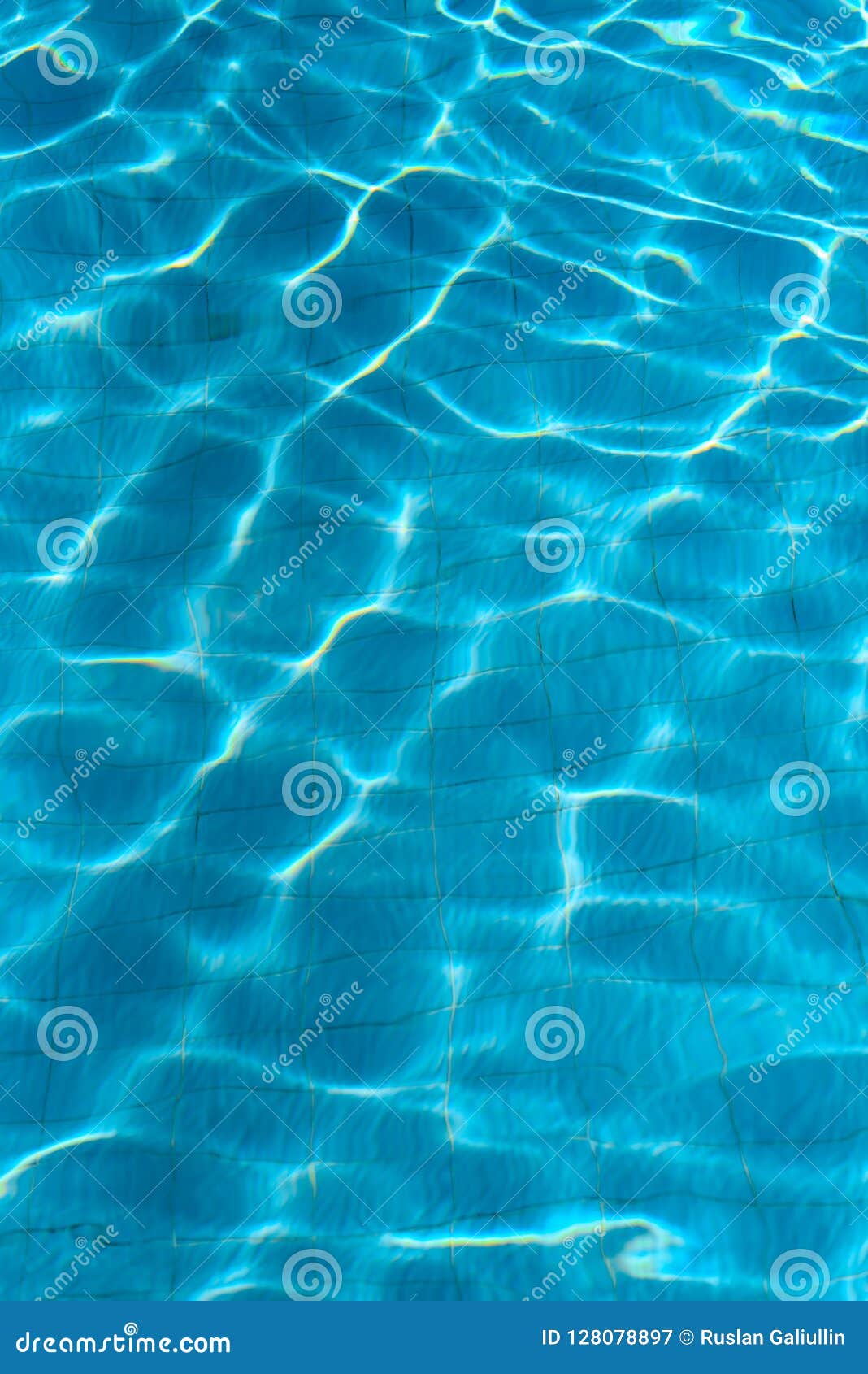 Vertical Abstract Background of Azure Water in the Pool Stock Image ...