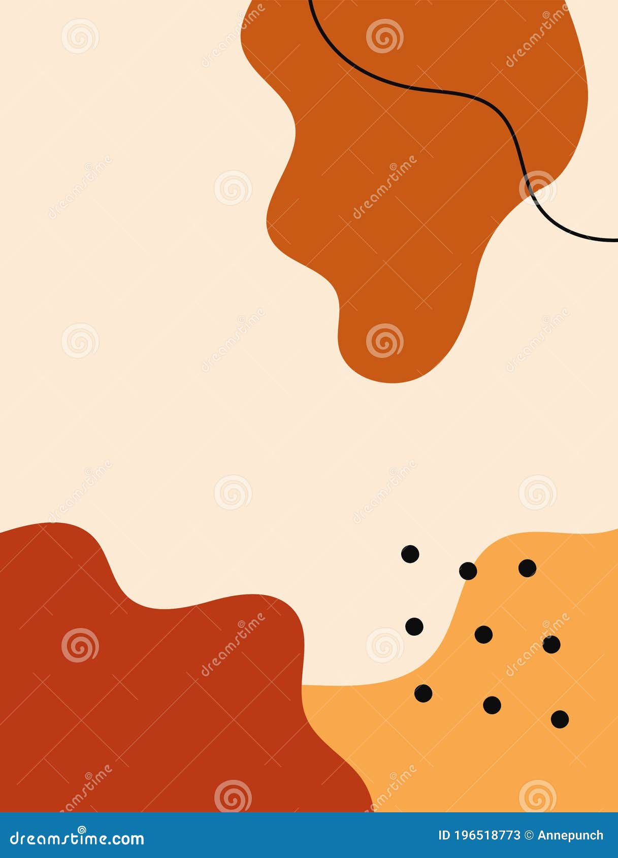 Vertical Abstract Background. Drawn by Hand. Modern Design Template ...