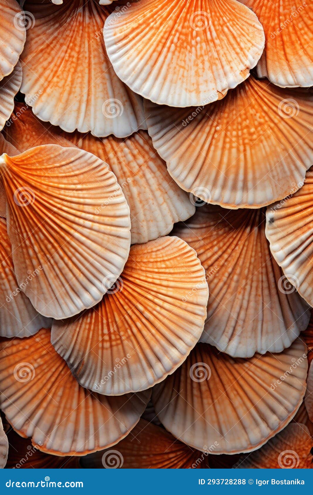 Macro Texture of Scallop Shells Stock Photo - Image of natural, details ...