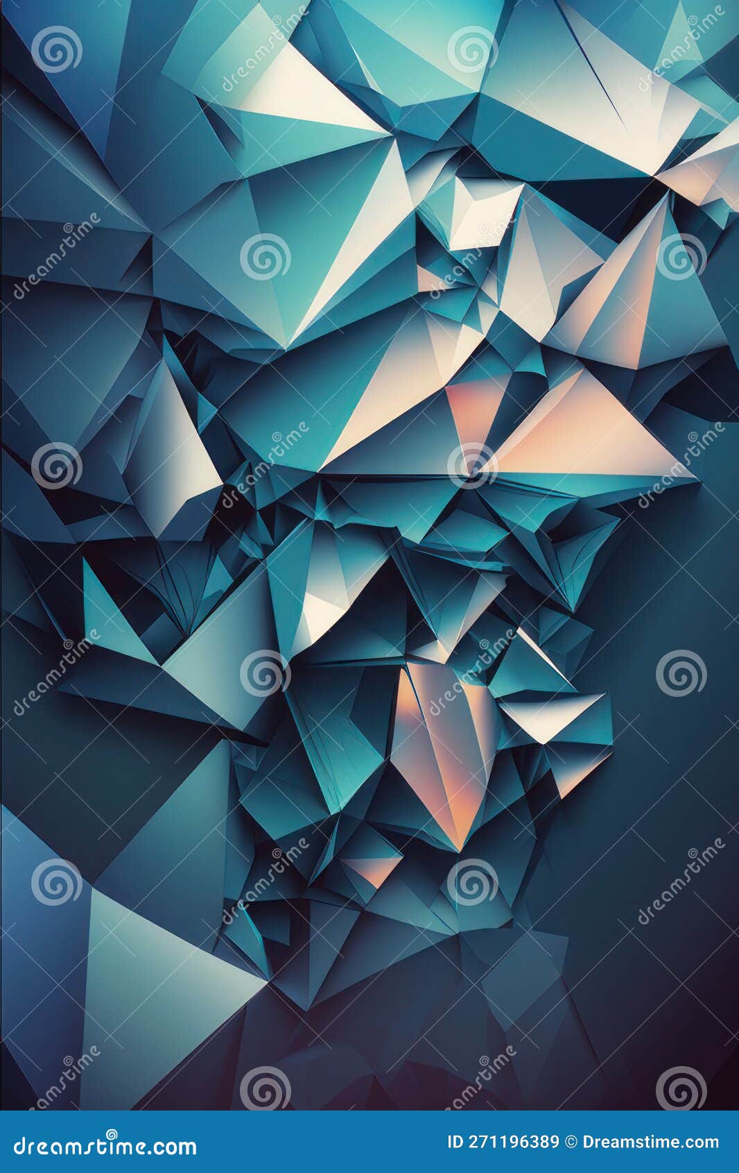 Polygons Blue Logo, Abstract Logo, Polygons Texture, Vector ...